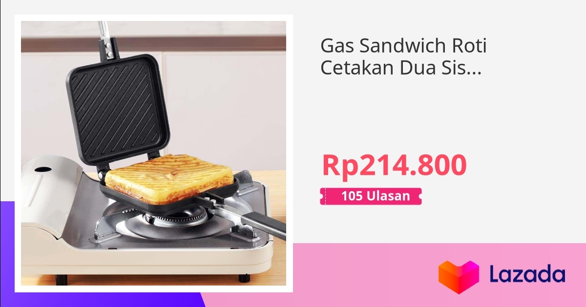 Gas Sandwich Roti Cetakan Dua Sisi Wajan Cetakan Roti Panggang Loyang ...