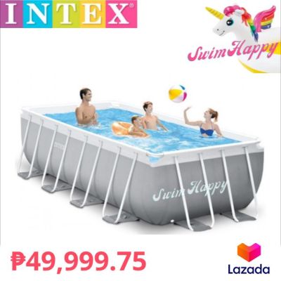 INTEX® 26792 Prism Frame Above Ground Rectangular Swimming Pool Size: 4 ...