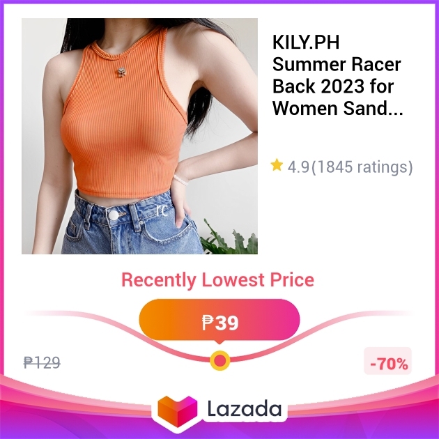 KILY.PH Summer Racer Back 2023 for Women Sando Croptop Trendy Rib Knit ...