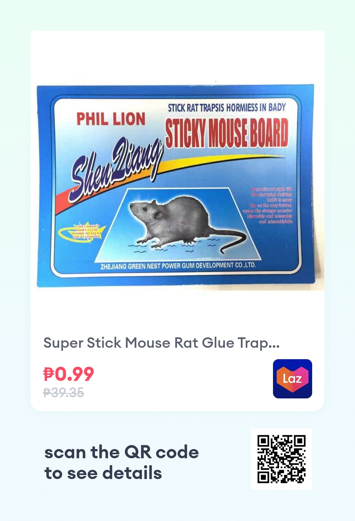 Super Stick Mouse Rat Glue Traps Book