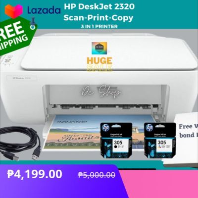 H P DeskJET 2320 all in one 3 in 1 Printer For School Office Scan Print ...