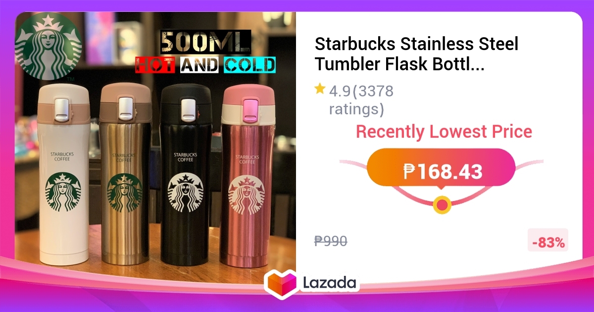 Starbucks Stainless Steel Tumbler Flask Bottle Insulated Coffee Matte ...