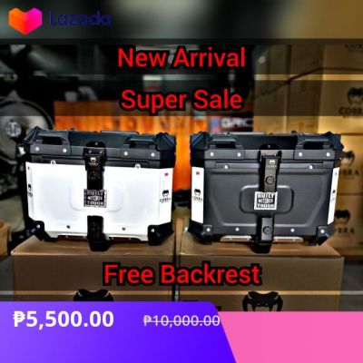 New Arrival Motobox Alloy Box 45 Liters Cobra Edition with Free Backrest