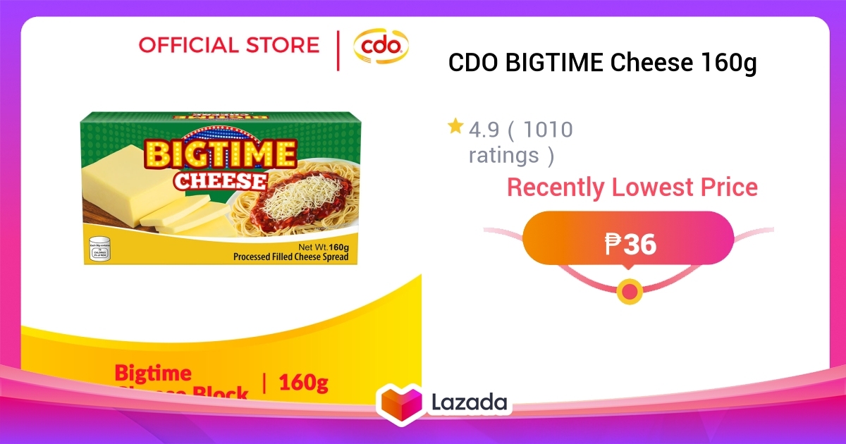 CDO BIGTIME Cheese 160g