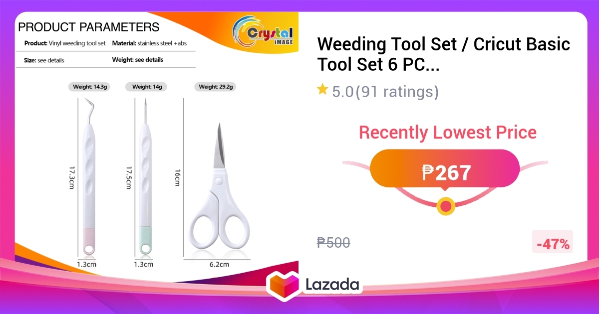 Weeding Tool Set / Cricut Basic Tool Set 6 PCS for Silhouette Cameo ...