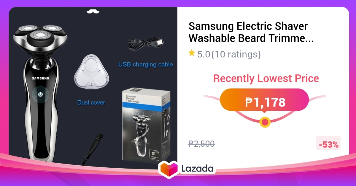 Samsung Electric Shaver Washable Beard Trimmer Men Shaver Razor USB ...