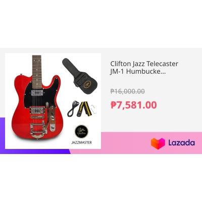 Clifton Jazz Telecaster JM-1 Humbucker Electric Guitar