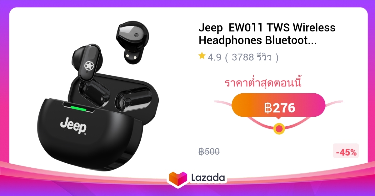 Jeep EW011 TWS Wireless Headphones Bluetooth Earphone Bluetooth 5.3 ...