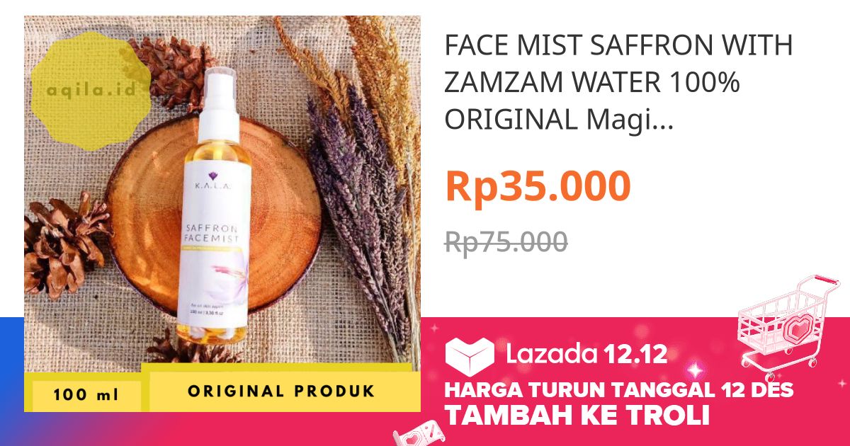 FACE MIST SAFFRON WITH ZAMZAM WATER 100% ORIGINAL Magic Beauty Water ...