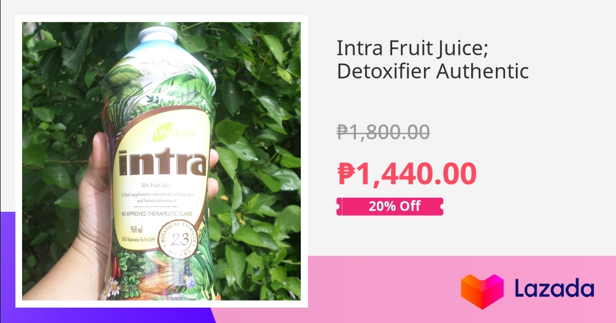 Intra Fruit Juice; Detoxifier Authentic