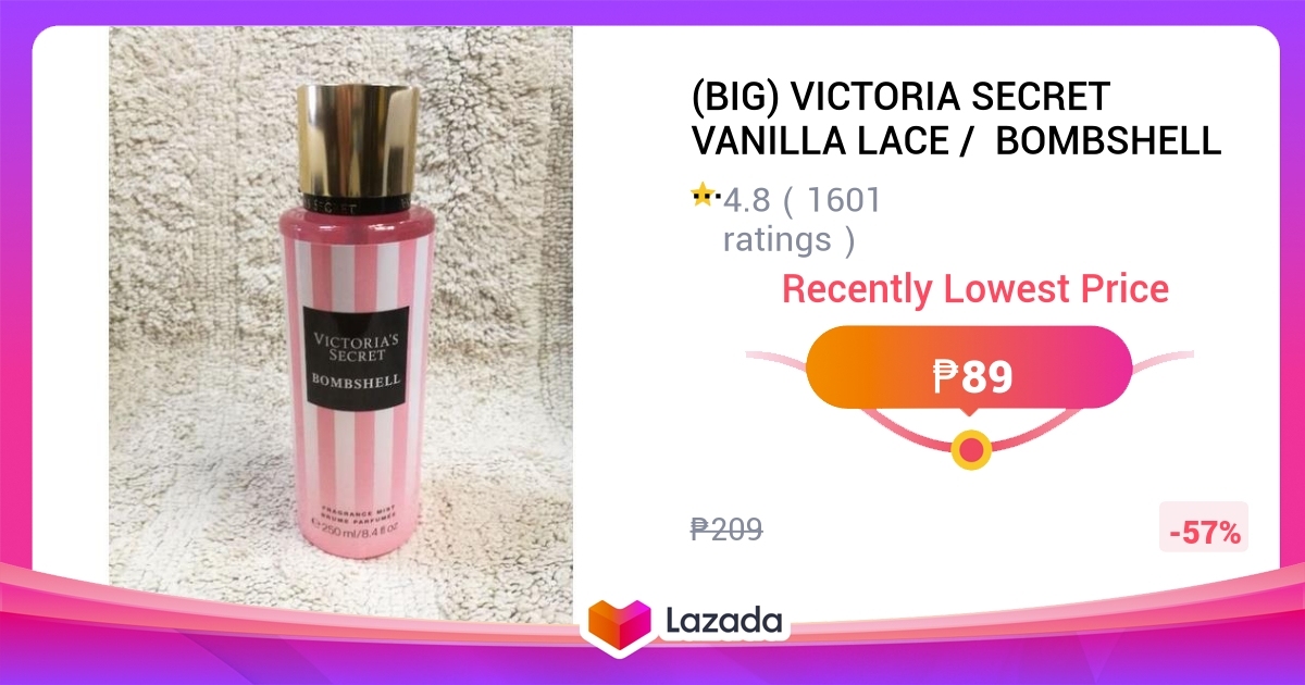 (BIG) VICTORIA SECRET VANILLA LACE / BOMBSHELL / PURE SEDUCTION / AMBER ...