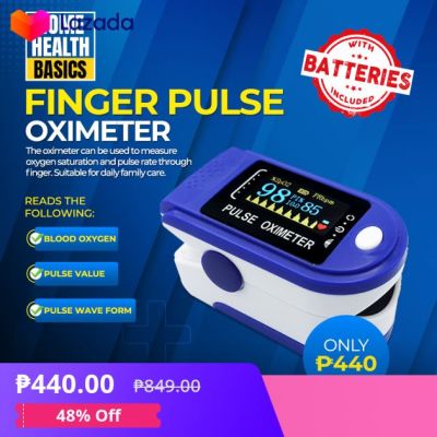 FINGER PULSE OXIMETER WITH ADVANCED TFT DISPLAY - AAA Batteries ...