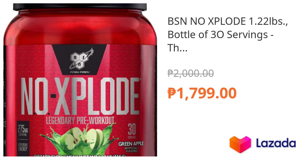 BSN NO XPLODE 1.22lbs., Bottle of 3O Servings - The Retro Whey ...