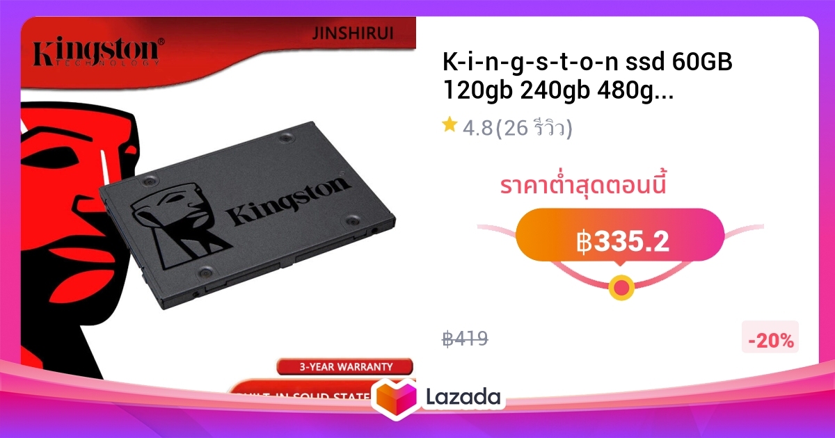 K-i-n-g-s-t-o-n ssd 60GB 120gb 240gb 480gb built-in sata3 solid state drive 2.5 inch hdd hd ssd ...