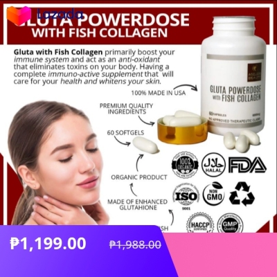 AGELESS BEAUTY GLUTA POWERDOSE with Fish Collagen Anti-Aging Skin Whitening