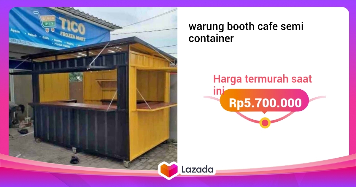 warung booth cafe semi container