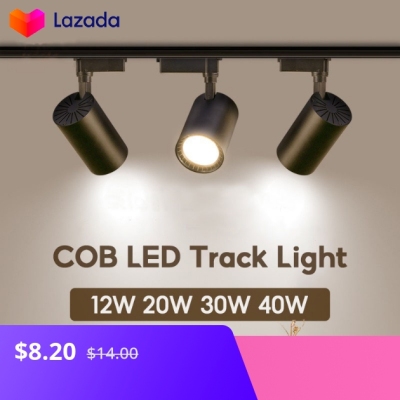 【SG Local】12W/20W/30W/40W COB LED Track Light Rail Lamp Track Lighting Spotlight Aluminum ...