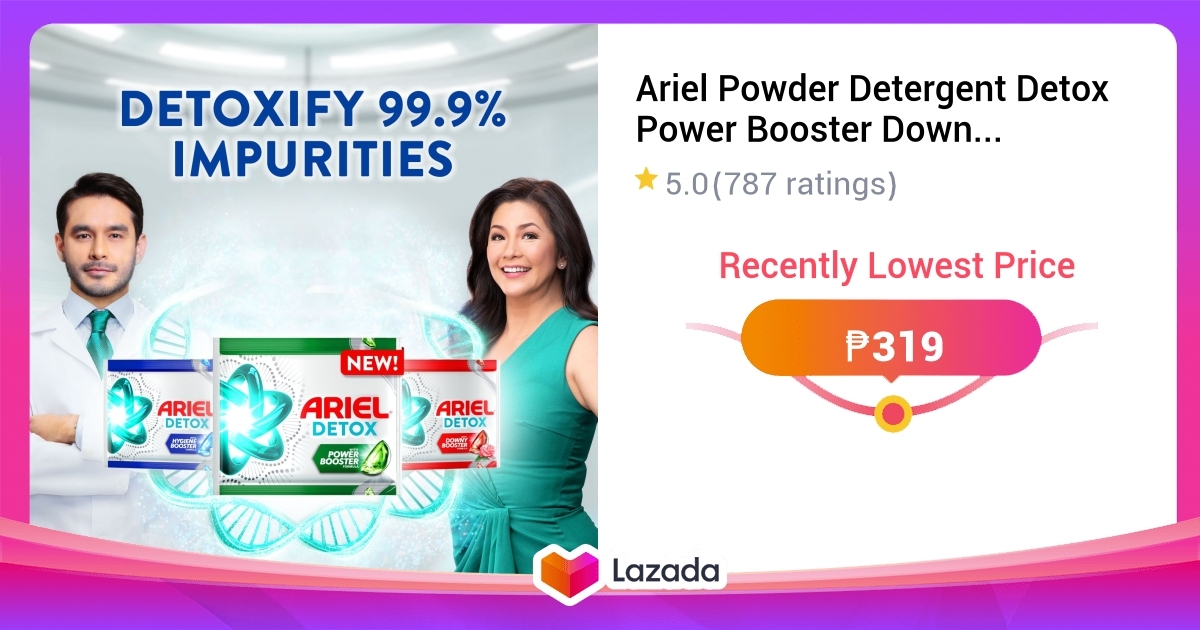 Ariel Powder Detergent Detox Power Booster Downy Booster Hygiene ...