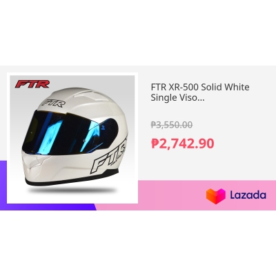 FTR XR-500 Solid White Single Visor Full Face | FTR Helmets Official