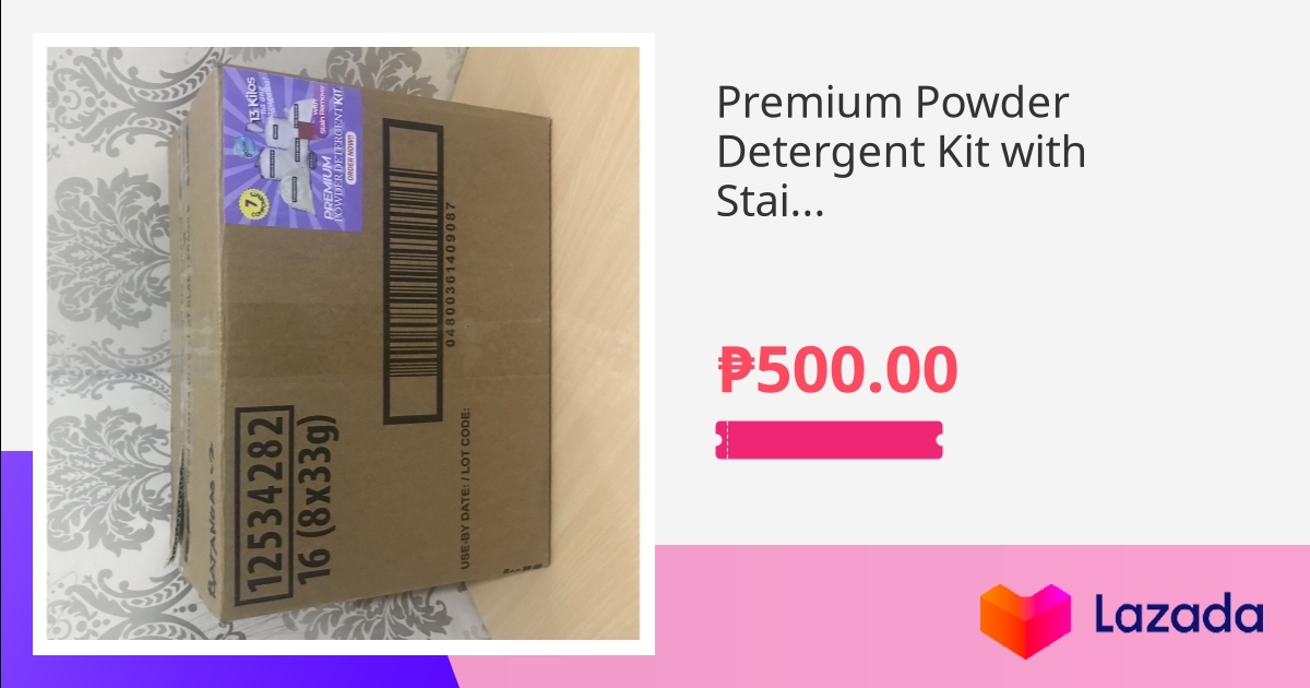 Premium Powder Detergent Kit with Stain Remover 13 kilos yield 7 components