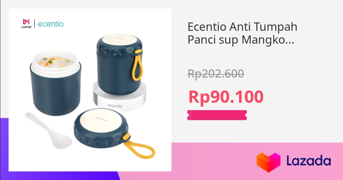 Ecentio Anti Tumpah Panci sup Mangkok sup Cangkir sup Stainless steel ...