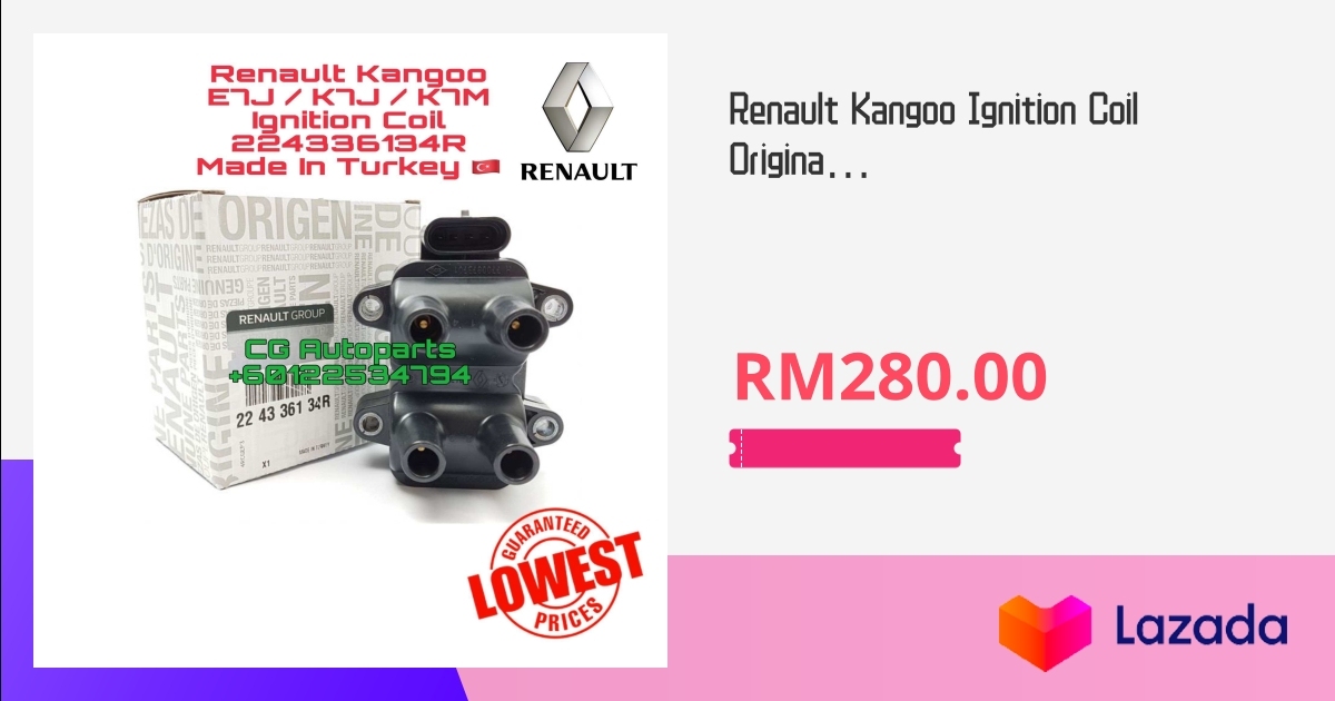 Renault Kangoo Ignition Coil Original Renault 224336134R Made In Turkey 🇹🇷