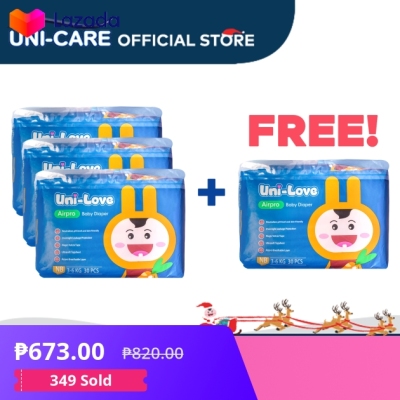 Buy 3 Take 1 UniLove Airpro Baby Diaper 30's (Newborn)