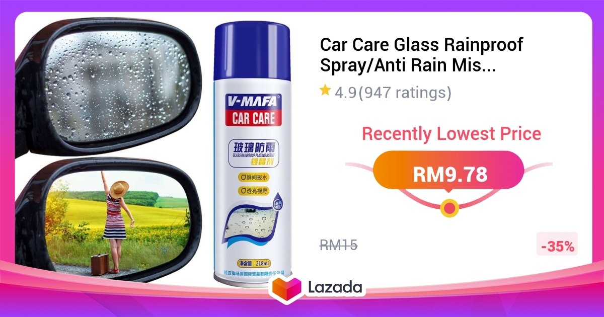 Car Care Glass Rainproof Spray/Anti Rain Mist Coating Windscreen/dust ...