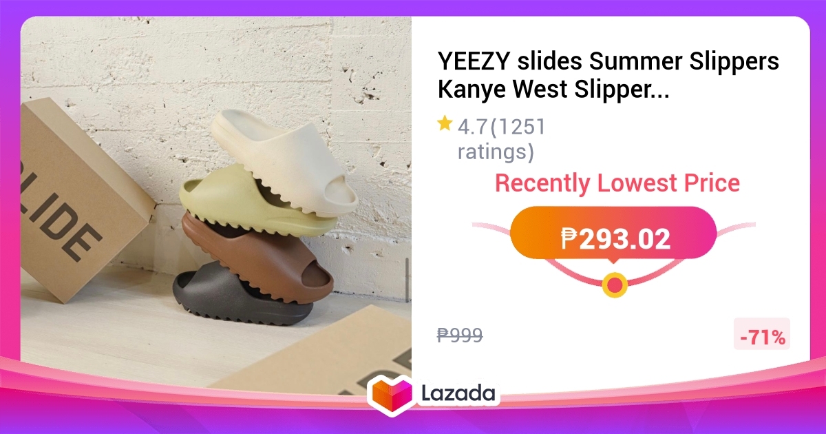 YEEZY slides Summer Slippers Kanye West Slippers for men Slipper Indoor ...