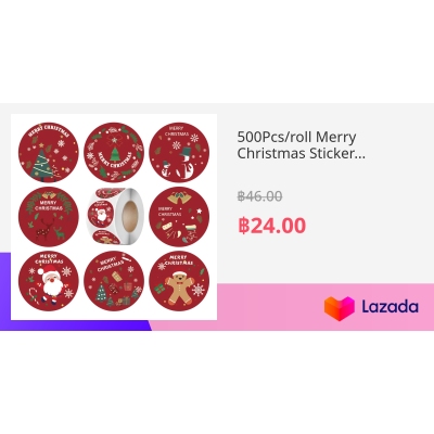 500Pcs/roll Merry Christmas Stickers Christmas Theme Seal Labels ...