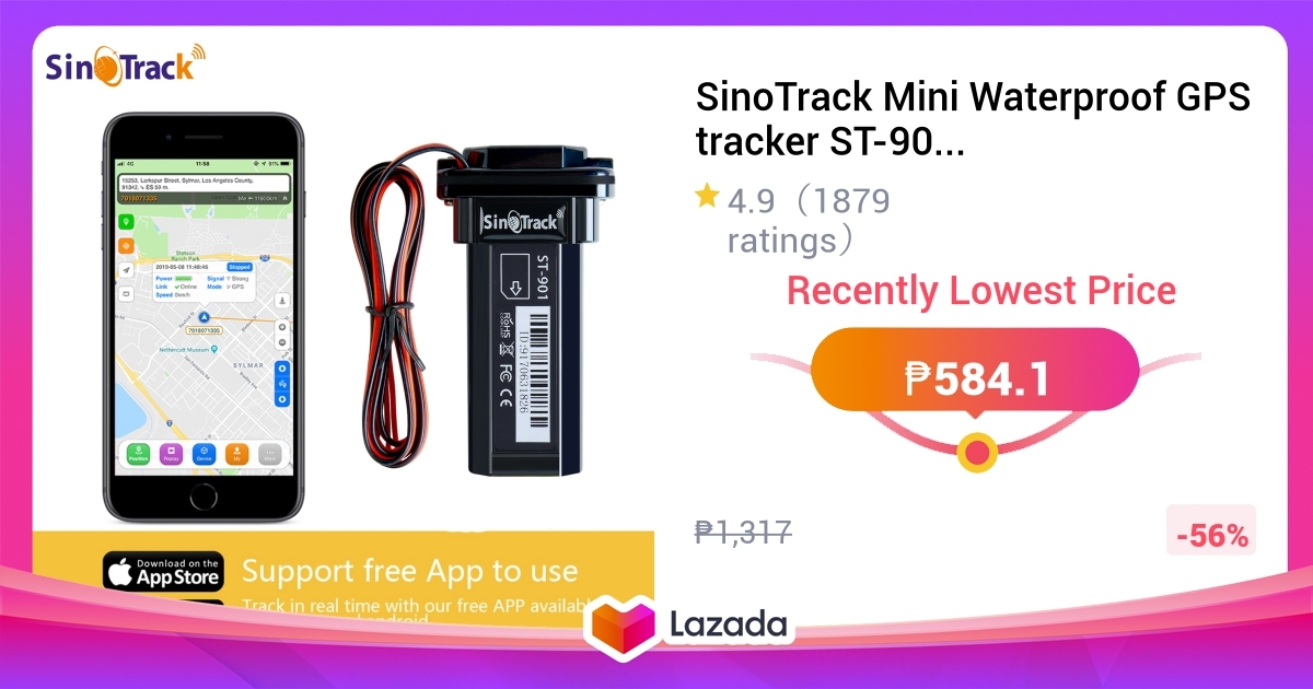 SinoTrack Mini Waterproof GPS tracker ST-901 Original For Car ...