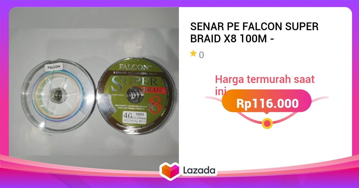 SENAR PE FALCON SUPER BRAID X8 100M