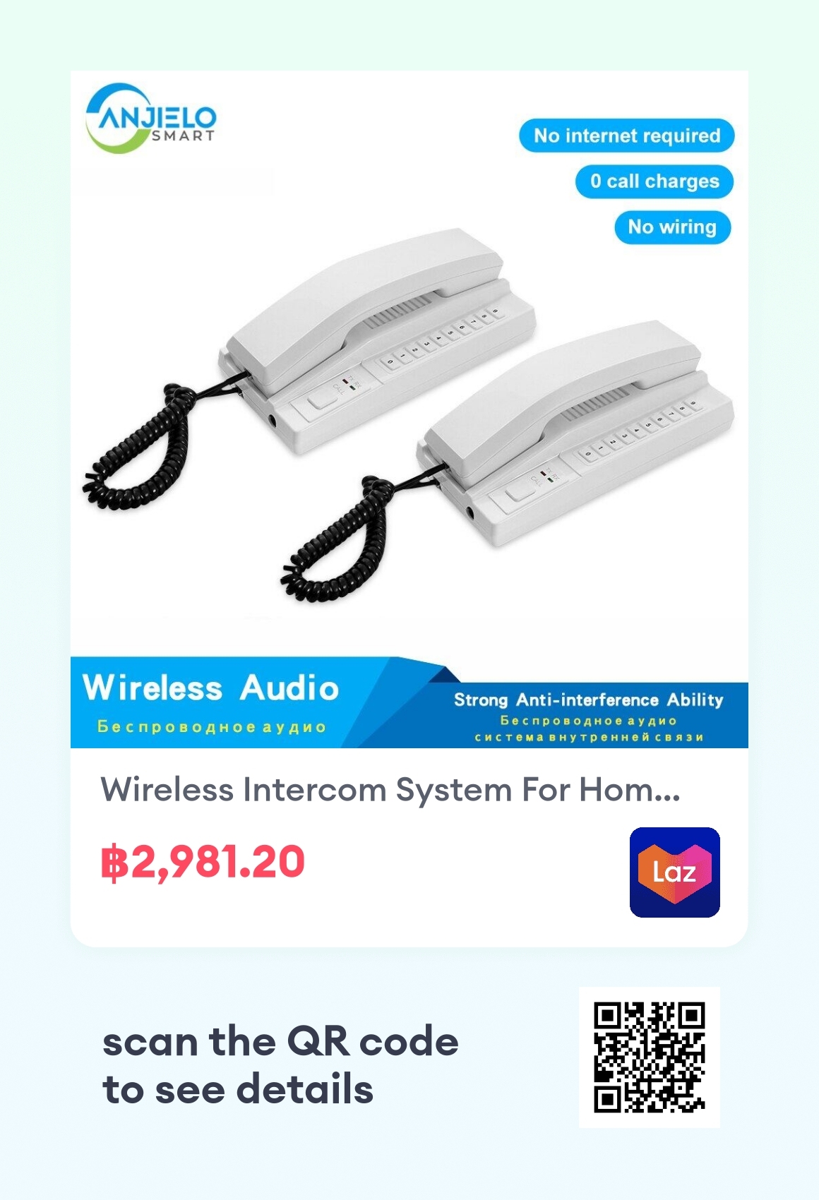 Wireless Intercom System For Home Warehouse Office Communication Audio ...
