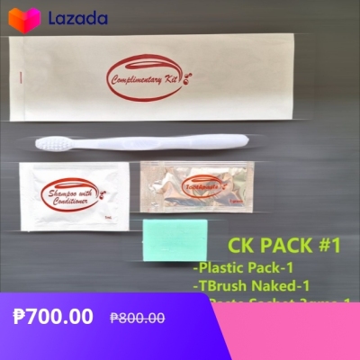 HOTEL COMPLIMENTARY KIT in PREMIUM PLASTIC PACK - 100 PCS.
