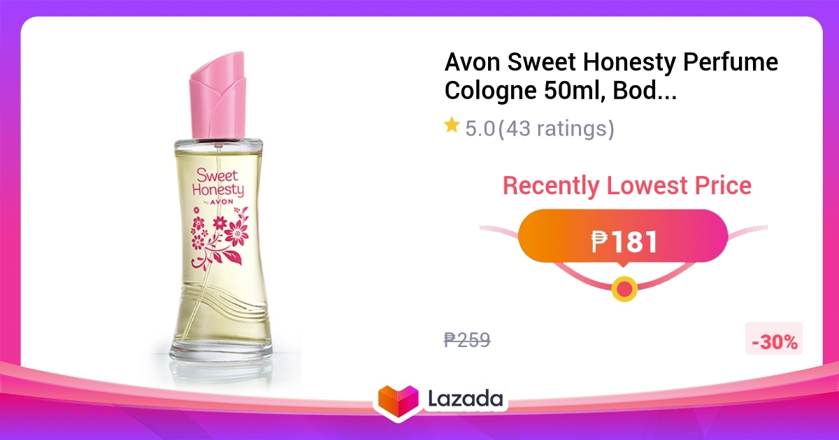 Avon Sweet Honesty Perfume Cologne 50ml, Body Spray 120ml, Purse ...