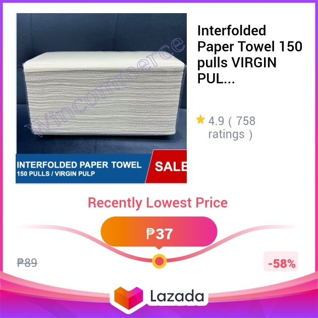 Interfolded Paper Towel 150 pulls VIRGIN PULP [Paper Towel / Pull up ...