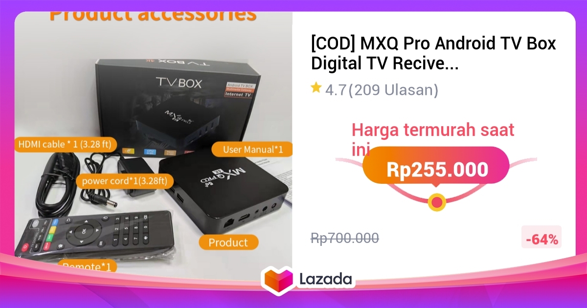 [COD] MXQ Pro Android TV Box Digital TV Reciver S805 s905 5G 4K Ultra HD Smart TV Box 2.4G/5G ...