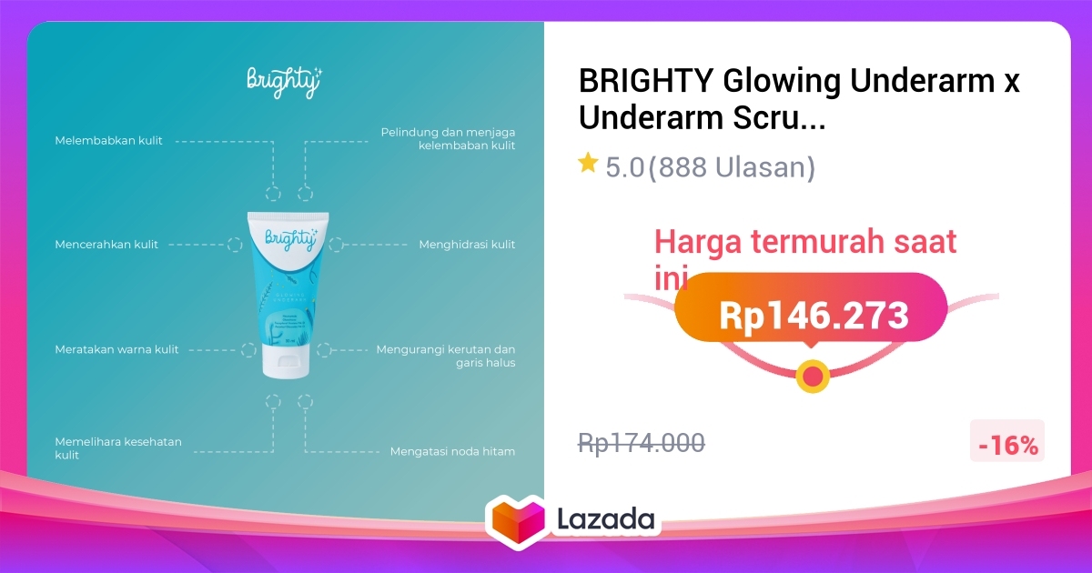BRIGHTY Glowing Underarm x Underarm Scrub (Limited Package)