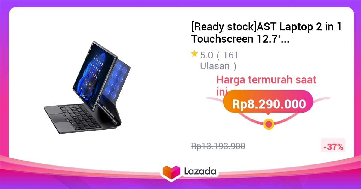 [Ready stock]AST Laptop 2 in 1 Touchscreen 12.7‘’ Intel N5095 RAM 16G ...