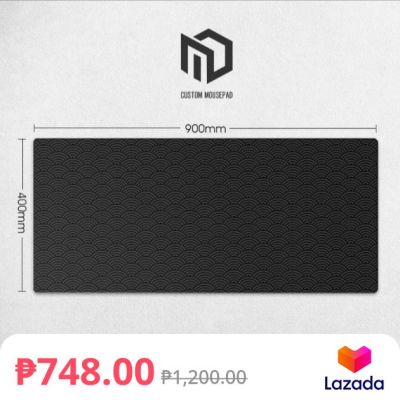 MD Custom Mousepad Japanese Pattern Black 900mmx400mmx3mm Custom ...