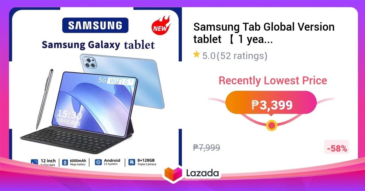 Samsung Tab Global Version tablet 【 1 year Warranty】galaxy pad 10.1inch ...