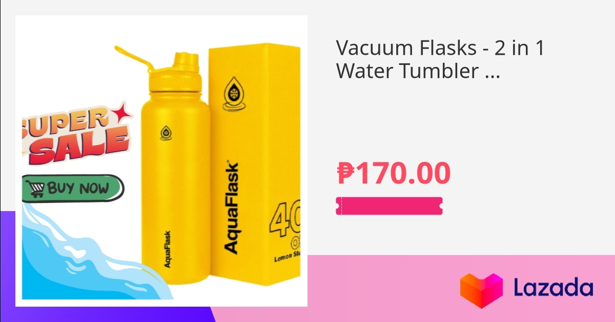 Vacuum Flasks - 2 in 1 Water Tumbler - Affordable Tumbler for Men and ...