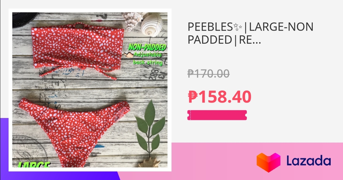 PEEBLES |LARGE-NON PADDED|RED ADJUSTABLE STRING BACK TUBE HIGH-CUT TWO ...