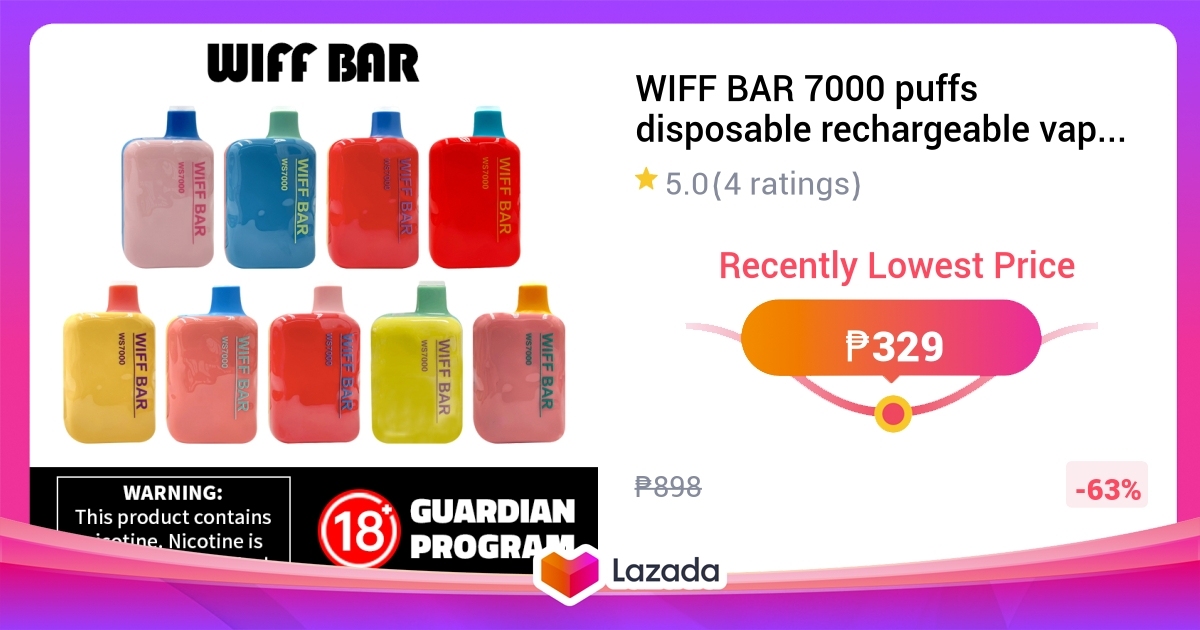 WIFF BAR 7000 puffs disposable rechargeable vapp makeup cotton balls
