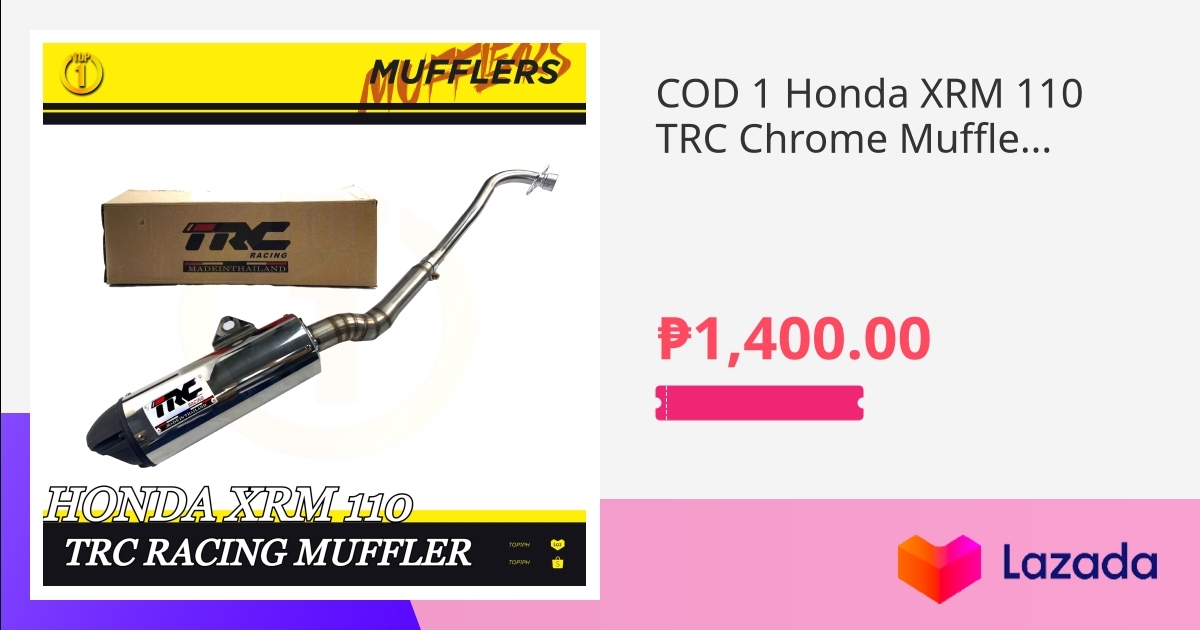 COD 1 Honda XRM 110 TRC Chrome Muffler Pipe Full Exhaust System ...