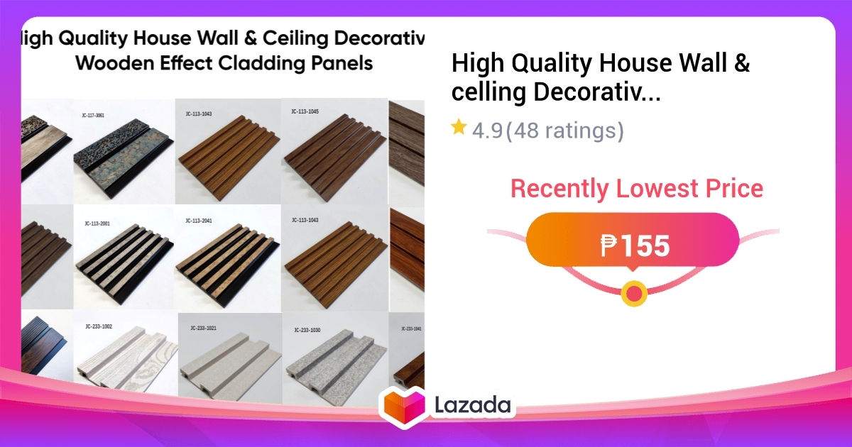High Quality House Wall & celling Decorative Wooden Effect Cladding Panel (97cm x 12.5cm x1.5cm)