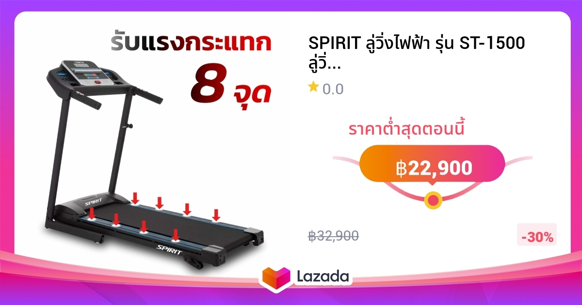 SPIRIT ลู่วิ่งไฟฟ้า รุ่น ST-1500 ลู่วิ่ง ลู่วิ่งออกกำลัง treadmill ...