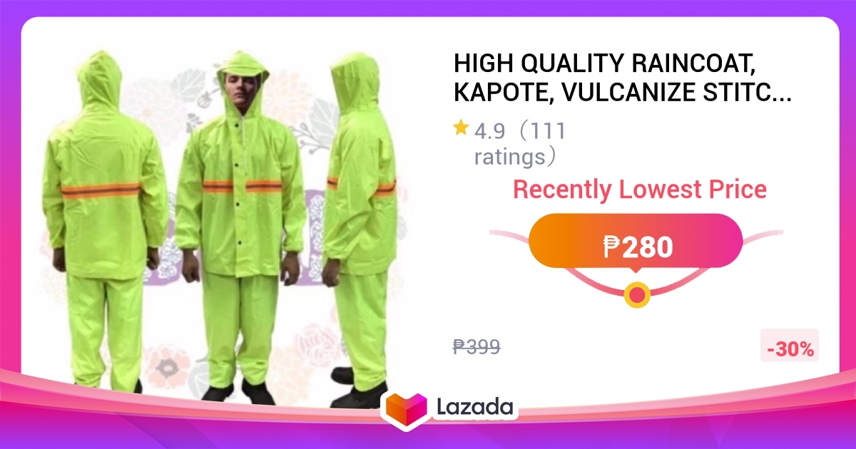 HIGH QUALITY RAINCOAT, KAPOTE, VULCANIZE STITCH WITH BAG (MAKAPAL PVC ...