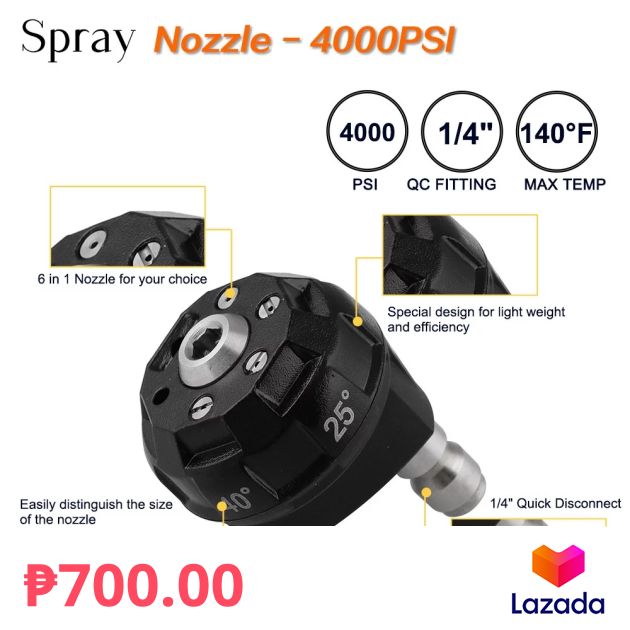 6 in 1 Adjustable Nozzle Angle for pressure washers