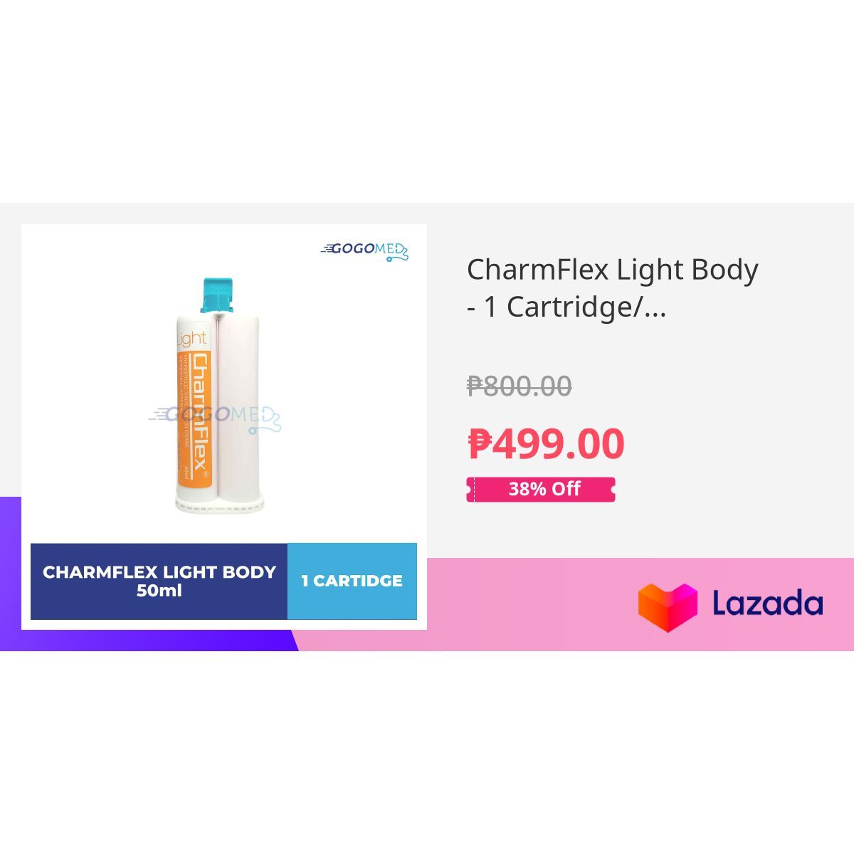 CharmFlex Light Body - 1 Cartridge/2 Cartridges - Hydrophilic Vinyl Polysiloxane Impression Material